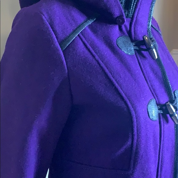 Guess | Jackets & Coats | Guess Purple And Black Pea Coat Size Medium ...